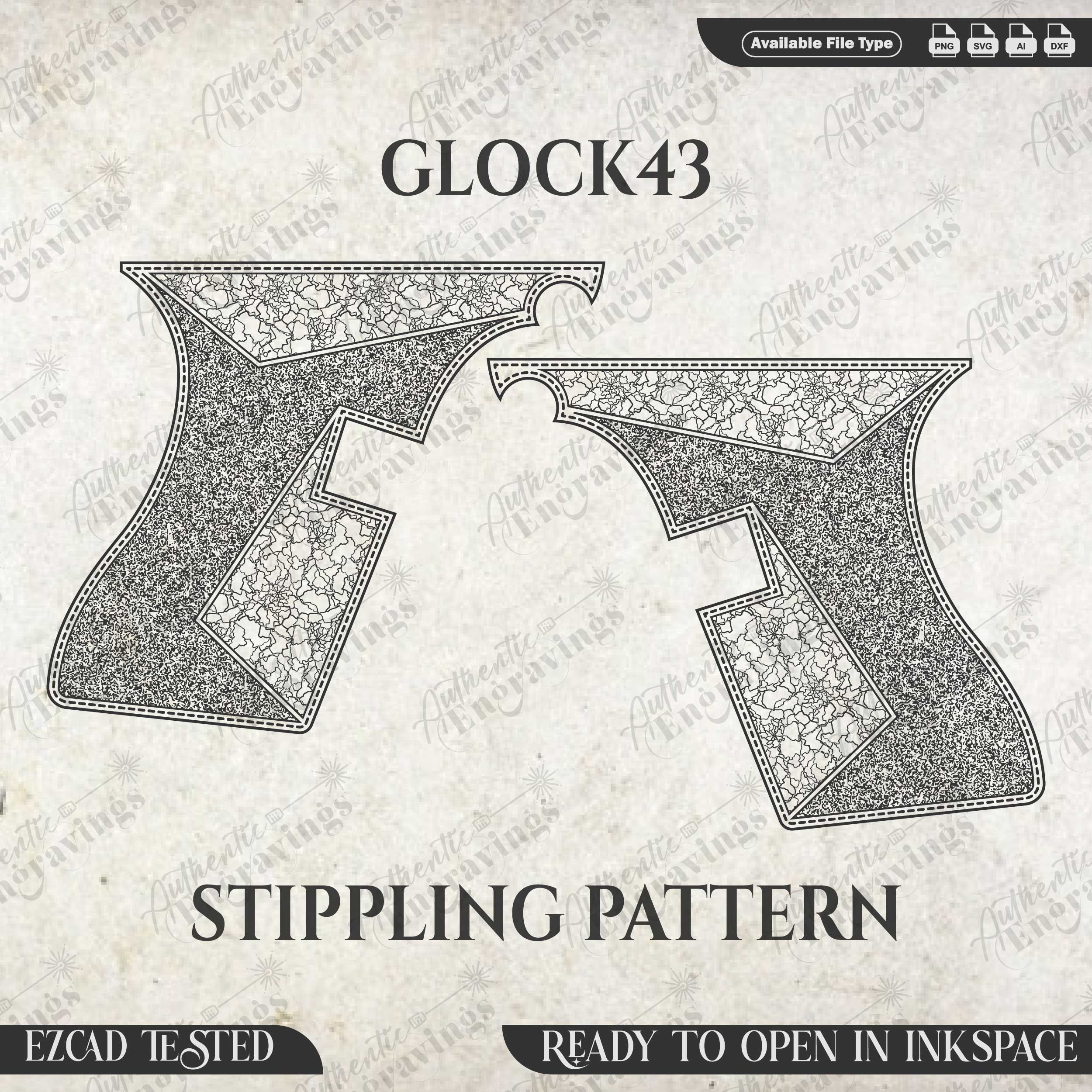 Glock43 Stippling Design Svg,laserdesign,laserwork,laserdesign ...