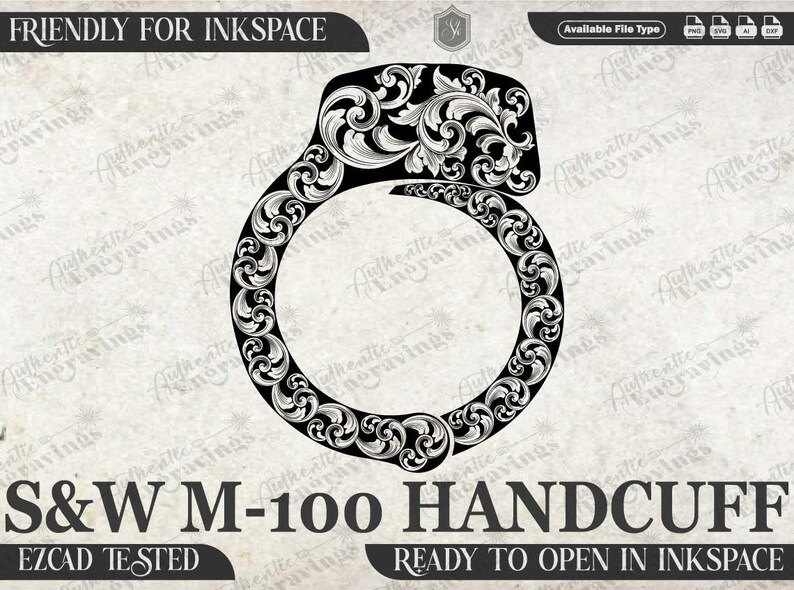 Handcuff Scroll Design SVG, Laser Cut File (digital Download) - Etsy Canada