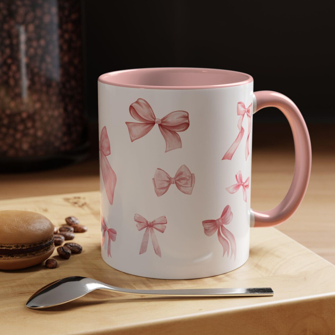Cup | Coquette Cute Cup | Pink Bow Cup | Pink Cup | Cutesy Cute Soft ...