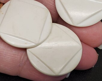 Large White Buttons - Etsy