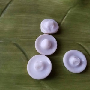 Vintage Buttons - Lot of 4 Milk Glass Hand Painted Gold Accents Medium ...