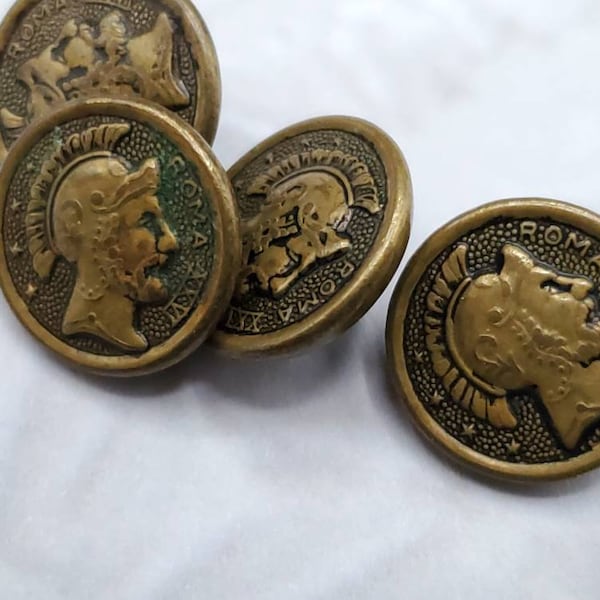 Antique Button Roman Soldier - Etsy