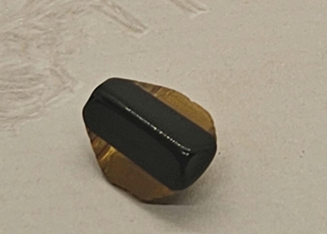 Vintage Buttons- 1 Stacked Bakelite Rectangular Wedge, Black and ...