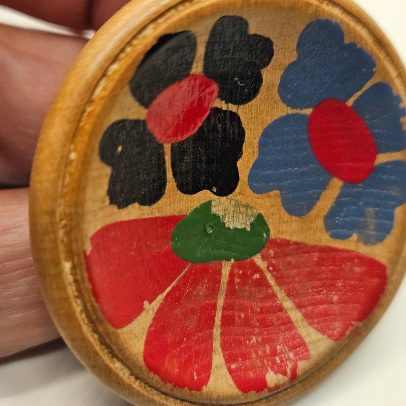Painted Wood Buttons - Etsy