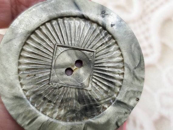 Vintage Buttons 1 Wafer Style Carved Celluloid Extra Large - Etsy