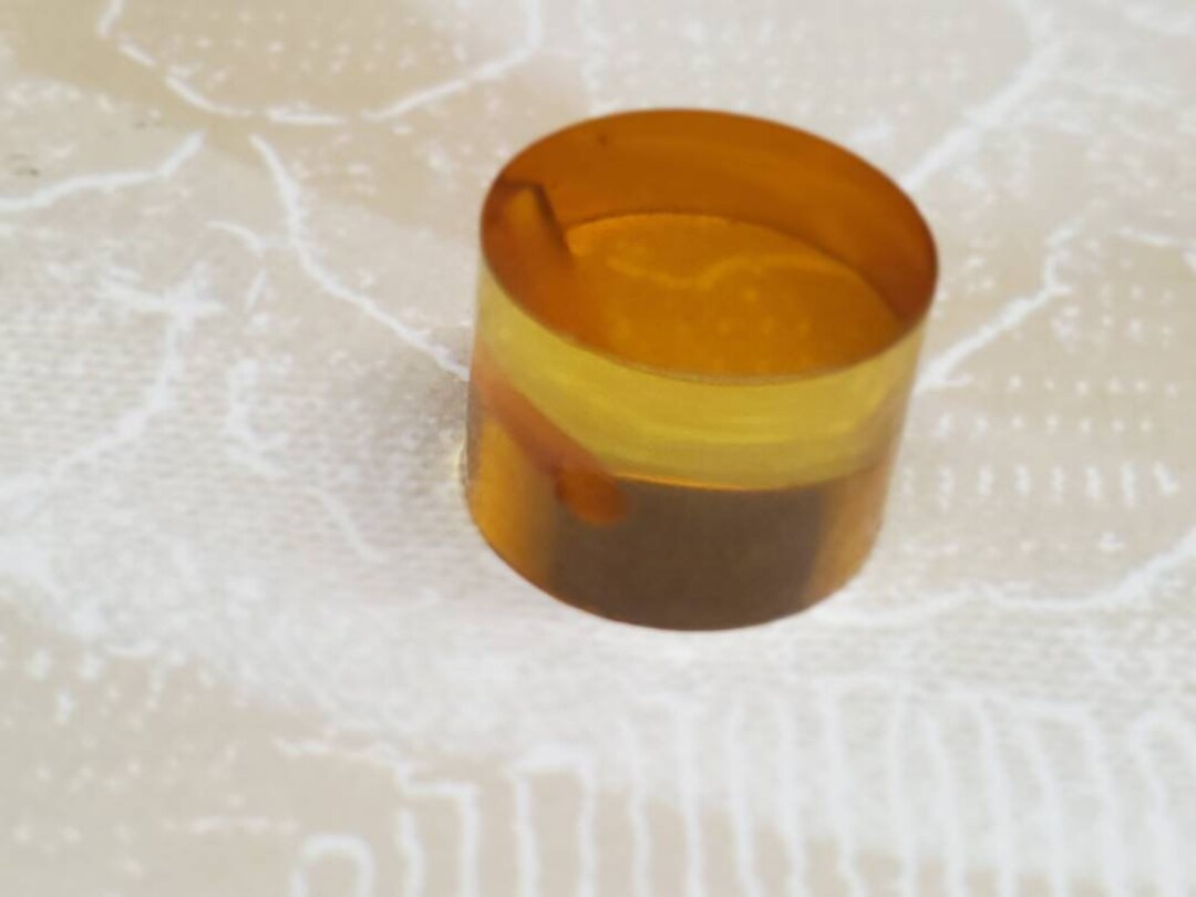 Vintage Button 1 Apple Juice Transparent Bakelite Novelty Cylinder 11/ ...