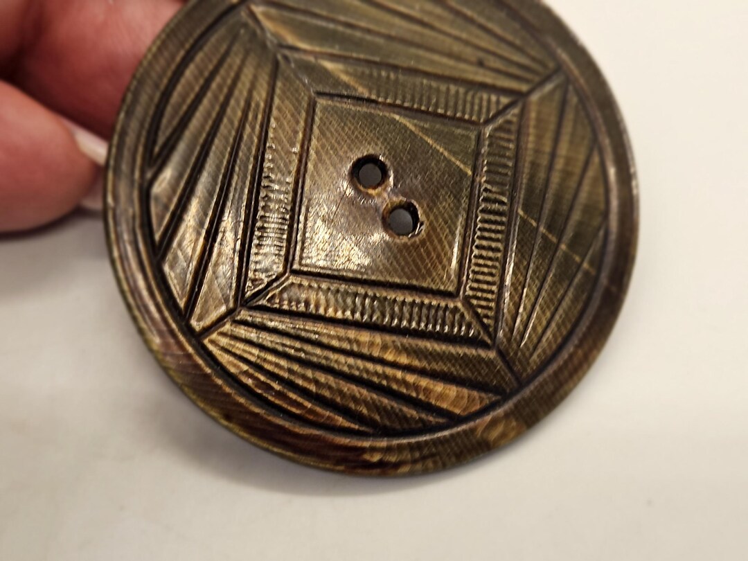 Vintage Brown Celluloid Button: Large Wafer Style, 1 3/4" Apr 39 25 - Etsy