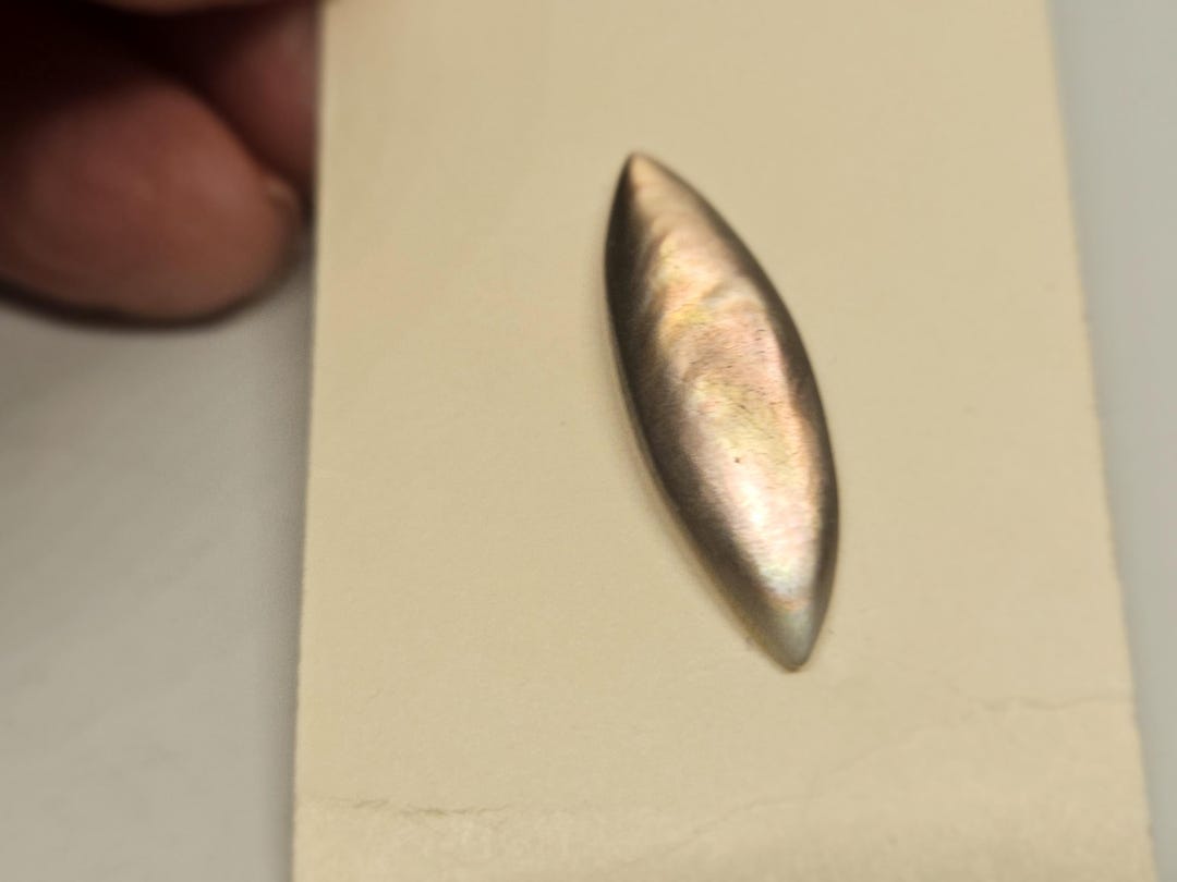 Vintage Buttons - Amazing Mother of Pearl, 1 Beautiful Almond Sliver Shape Design Large Size 1 1 ...