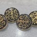 Vintage Buttons - Lot of 4 Buttons, Gold and Black Metal Medium, 2 Tone ...