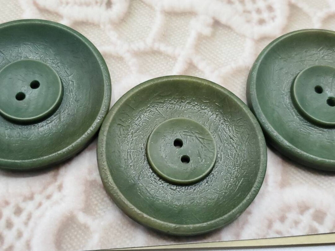 Vintage Buttons 3 Wafer Carved Celluloid Raised Design - Etsy