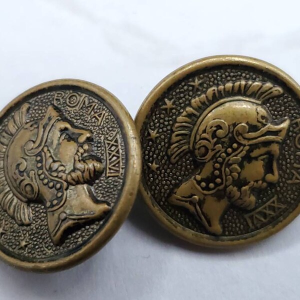 Antique Button Roman Soldier - Etsy