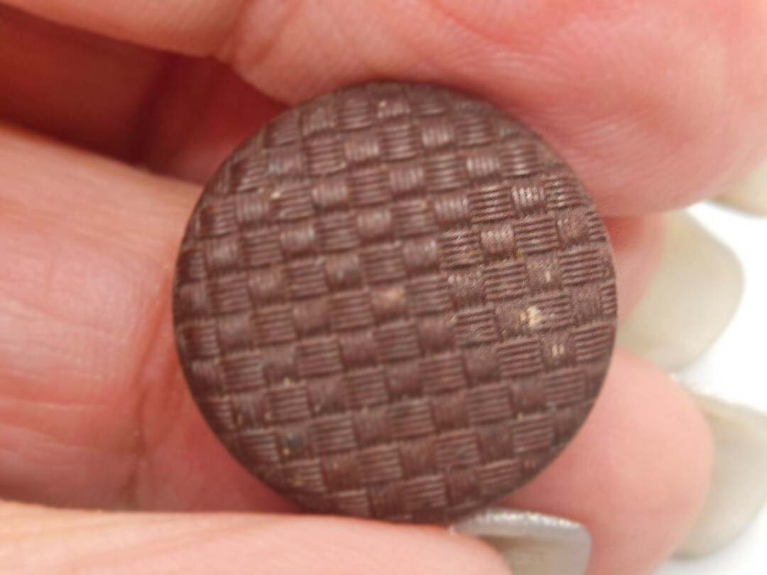 Vintage Buttons - 1 Collector Basketweave Early Rubber Mid 1800 ...