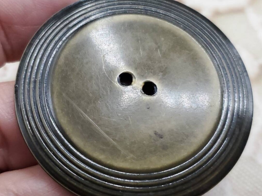 Vintage Buttons - 1 Wafer Style Embossed Design Celluloid, Extra Large ...