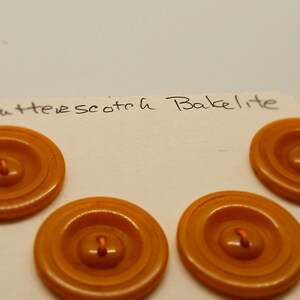 Vintage Buttons- Lot of 4 Matching Assorted 1" 25.5mm Butterscotch Sew ...