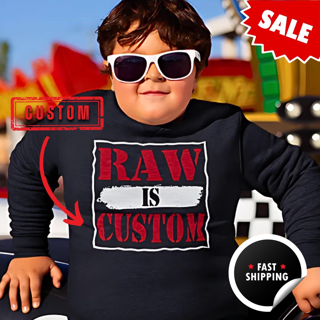 Vintage Inspired Custom WWE RAW Kids Sweatshirt Gift Wrestling Raw on ...