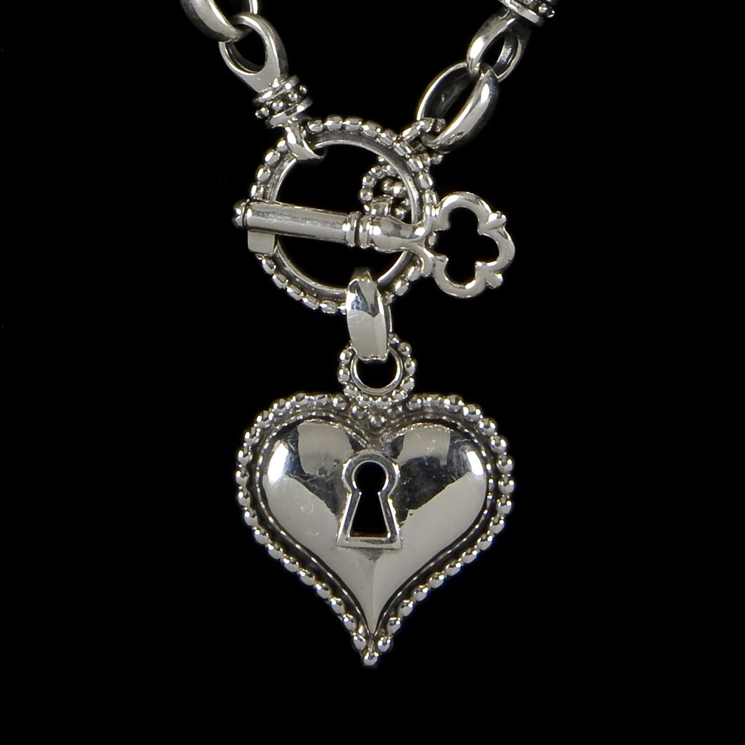 Key to My Heart Necklace, B.C. Siver Collection 6150S - Etsy