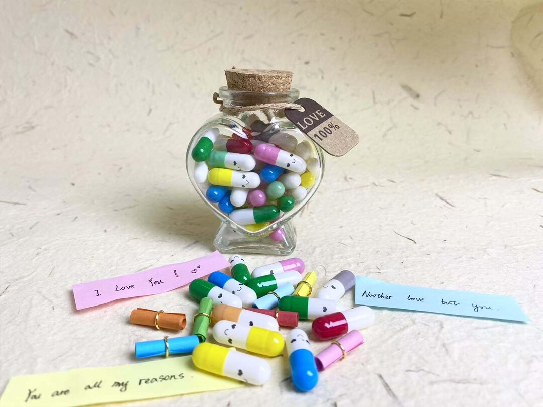 Customized Love Note Capsule Girlfriend Couple Gift Glass Bottle, DIY ...