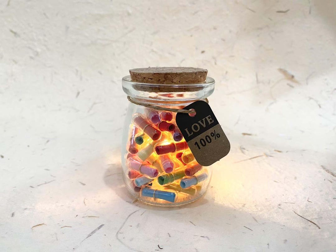 DIY Love Notes Message in A Glass Bottle, Wish Pill Capsule Boyfriend ...