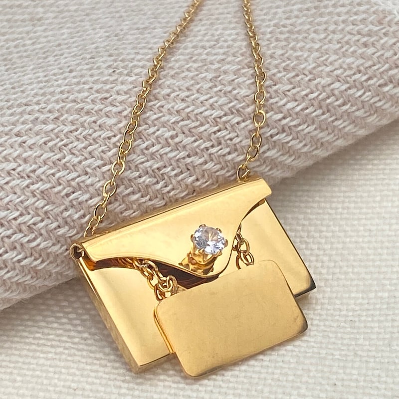 Envelope Necklace - Etsy