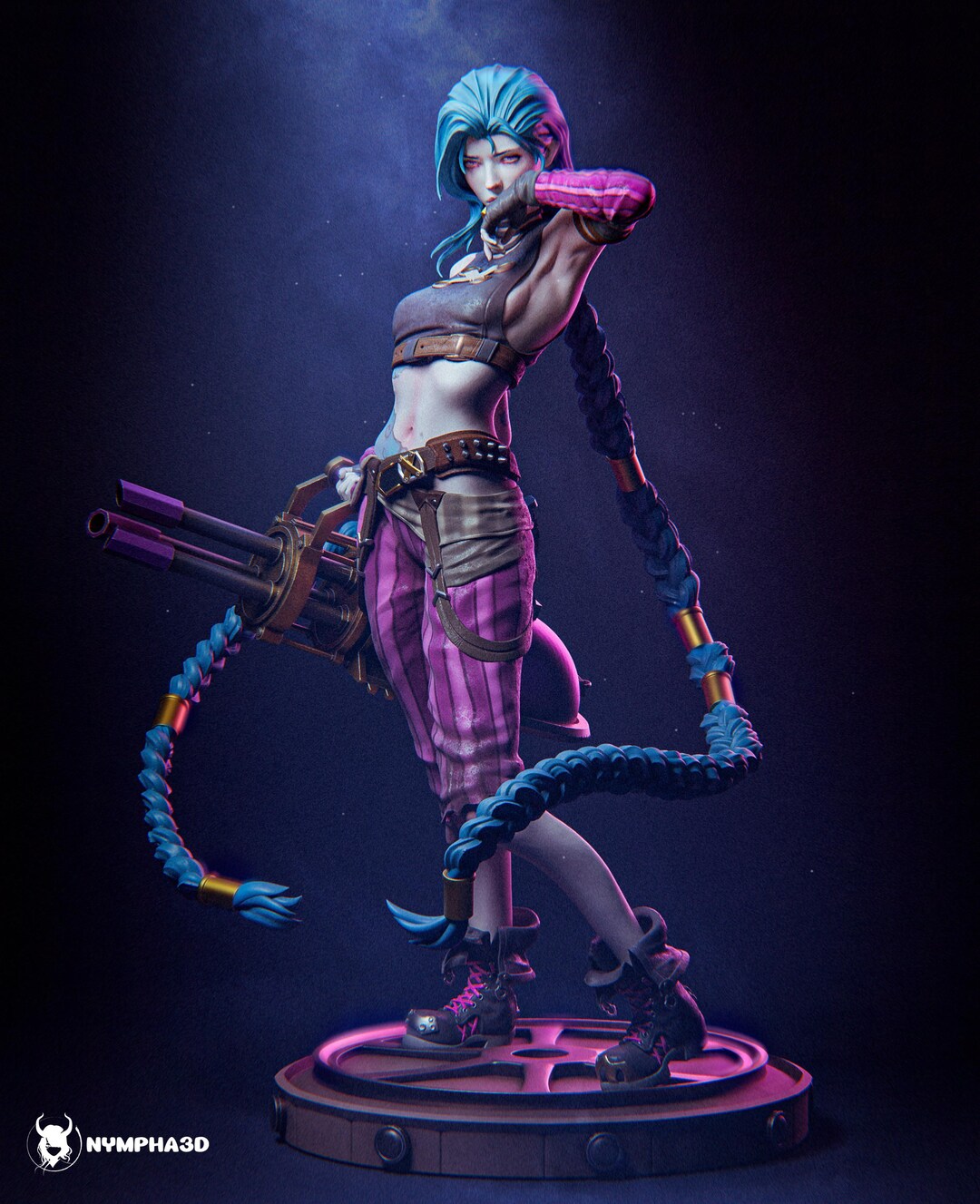 Jinx Arcane League of Legends 3D Printed Figure | Hand-painted Resin ...