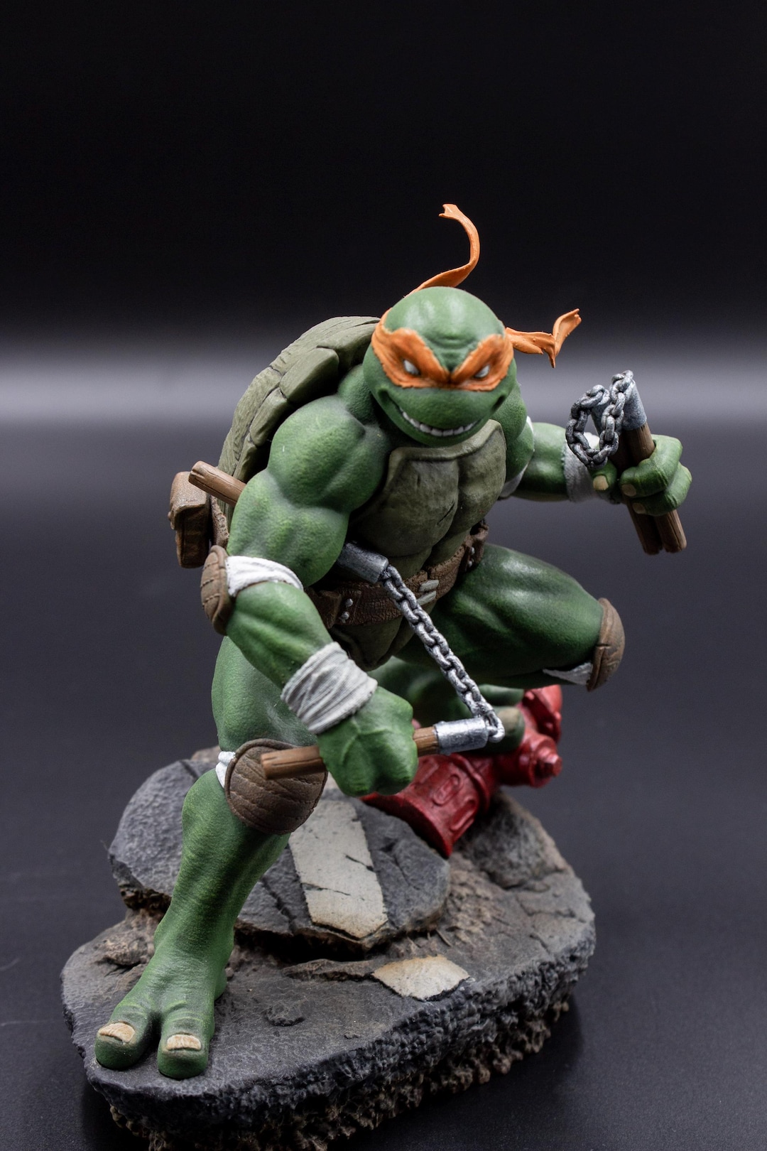 Handmade Michelangelo TMNT Statue: Collectible Ninja Turtle Fan Art - Etsy
