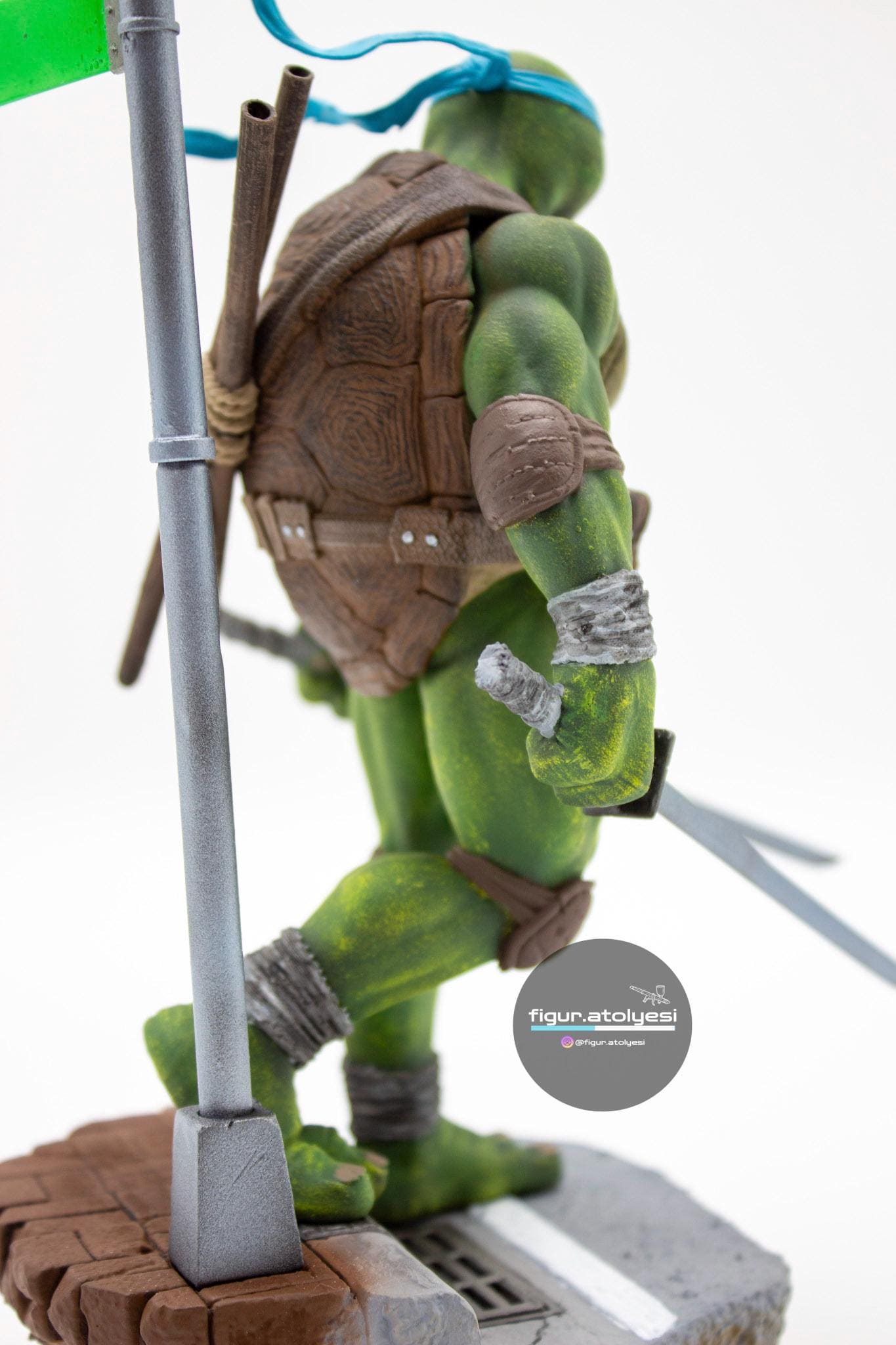 Leonardo Hand Painted TMNT Collectible Custom Ninja Turtle Art Handmade ...