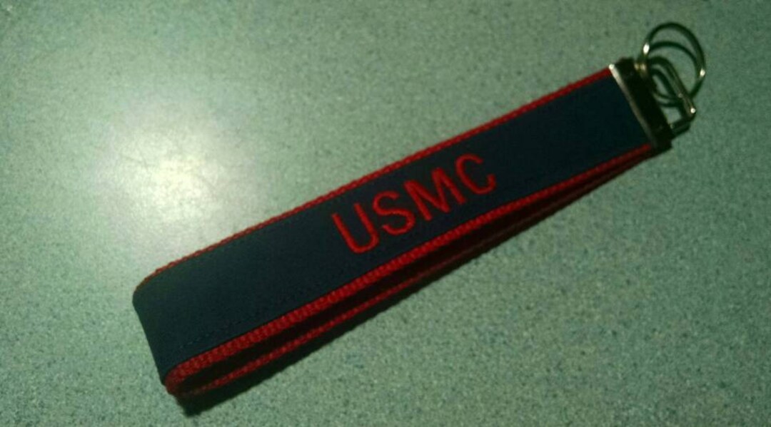 USMC Dress Blues Embroidered Keyfob, Made by USMC Official Hobbyist ...