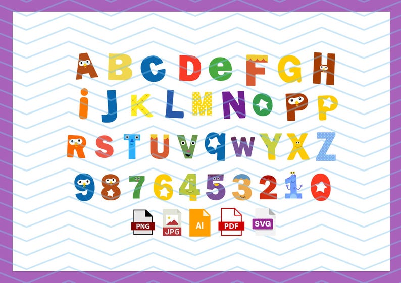 Super Simple Songs Alphabet Pack – Font, PNG & Print-ready Files ...