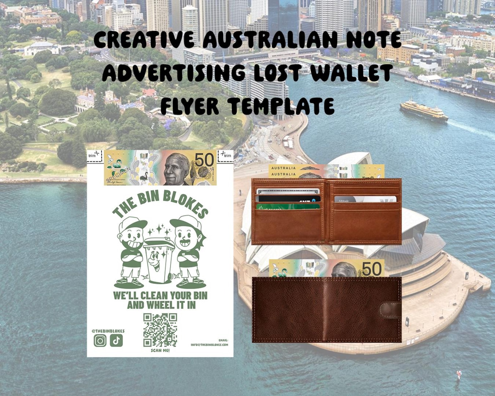 Australian Note Version | Creative Advertising Lost Wallet Flyer ...