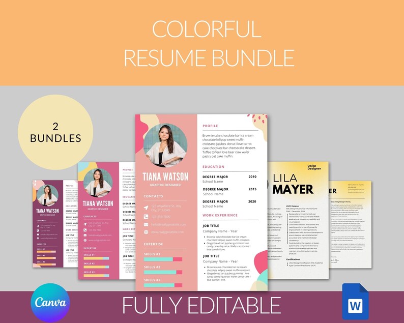Resume Template, Modern Resume Template Word & Mac Apple Pages ...