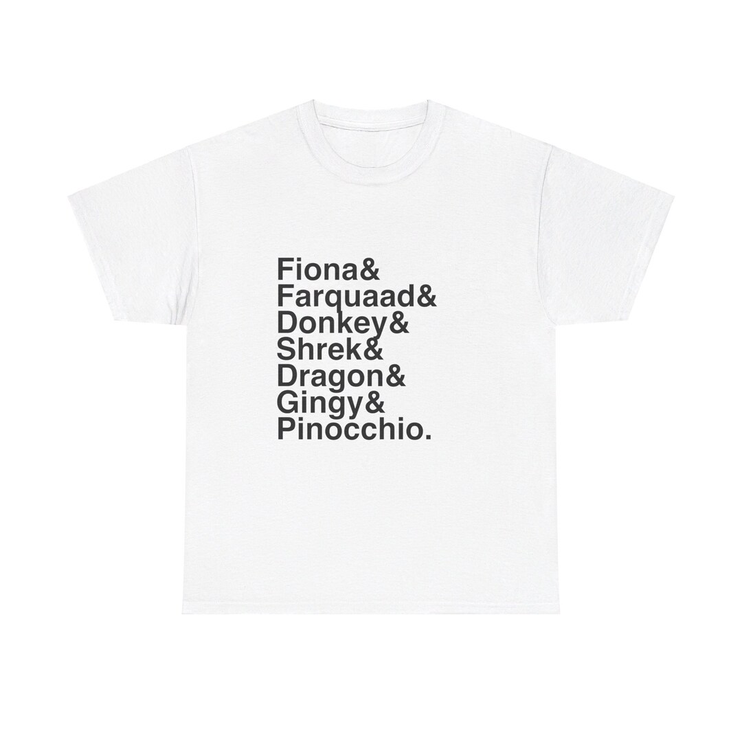 Shrek Names List Tee, Broadway Gift, Broadway Musical, Musical Theater ...