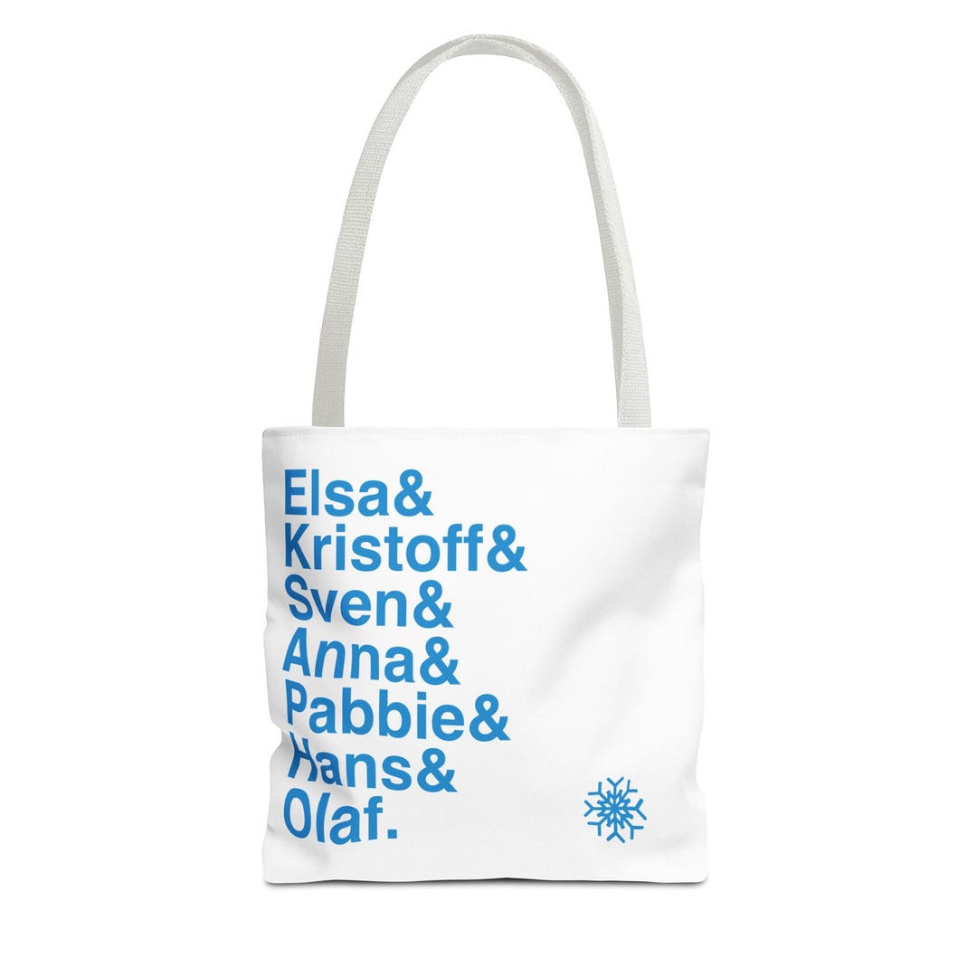Frozen Tote Bag - Elsa, Anna, Olaf Names List Bag | Let It Go Broadway ...
