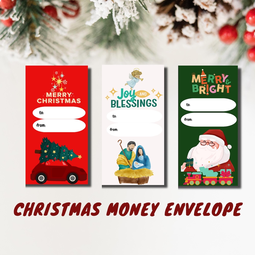 Printable Christmas Money Envelope, Christmas Cash Envelope for ...