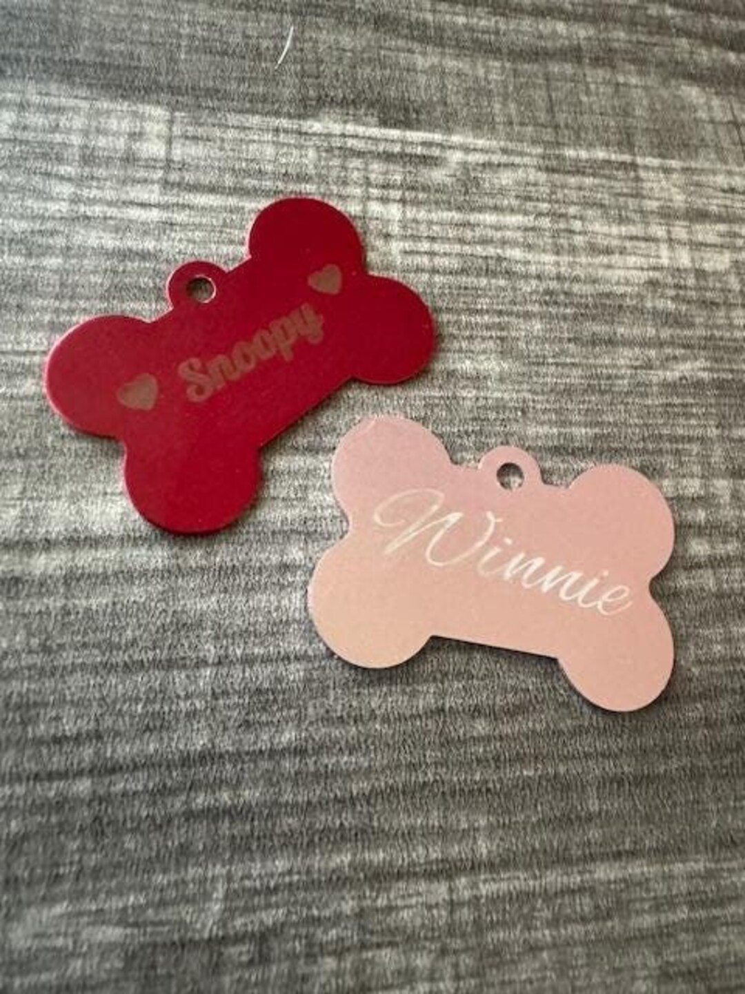 Metal Personalized Dog Tag Dog Bone Shape Text or Image or QR Code ...
