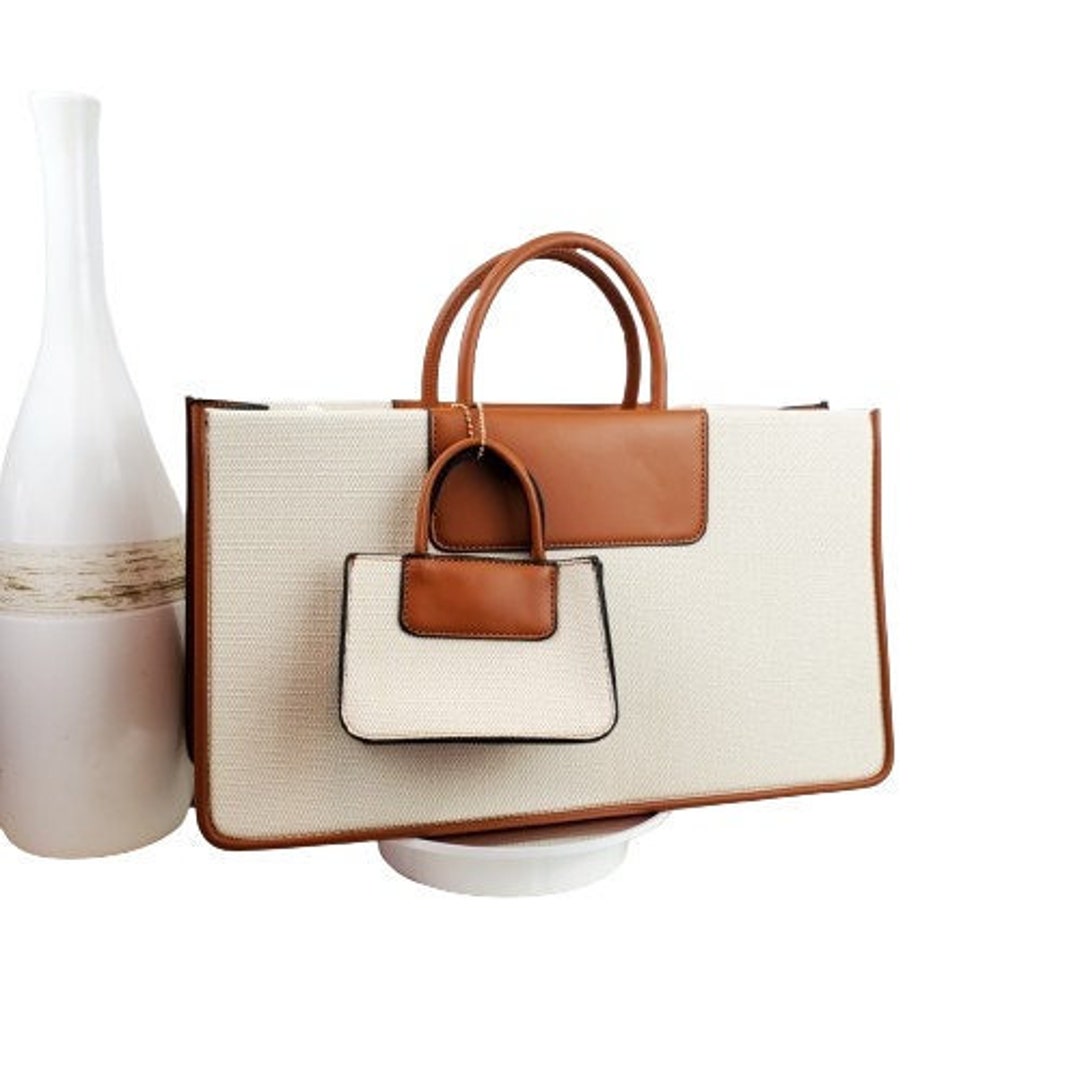 Big Size Tote Bag Official Bag Light Weight PU Leather and Fabrics High ...