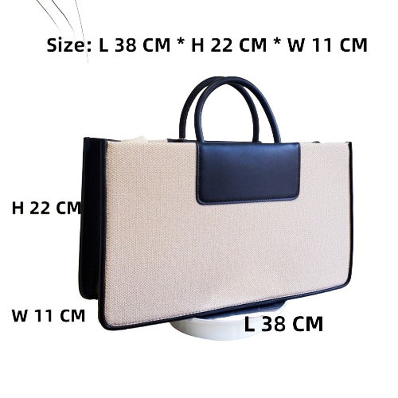 Big Size Tote Bag Official Bag Light Weight PU Leather and Fabrics High ...