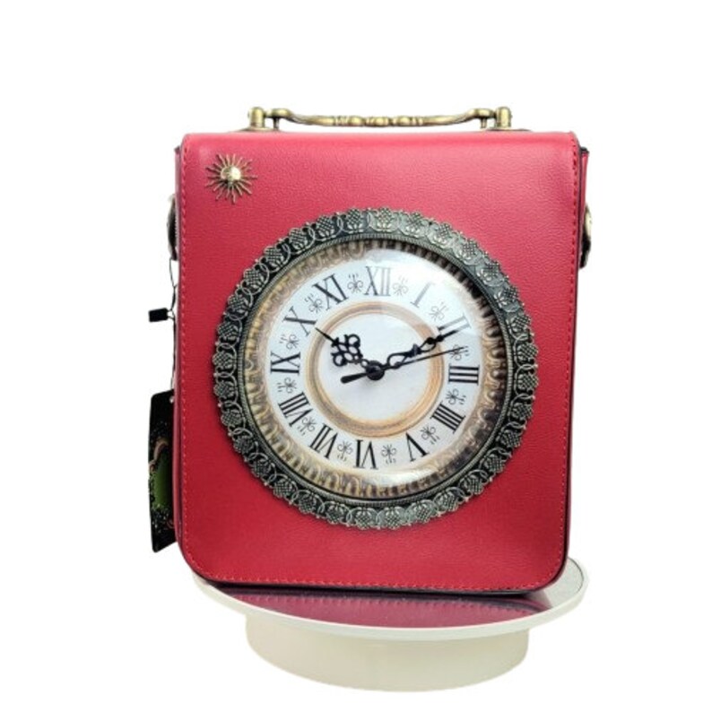 Handmade Embroidered Clock Design Ladies Crossbody Bag With Long Strap ...