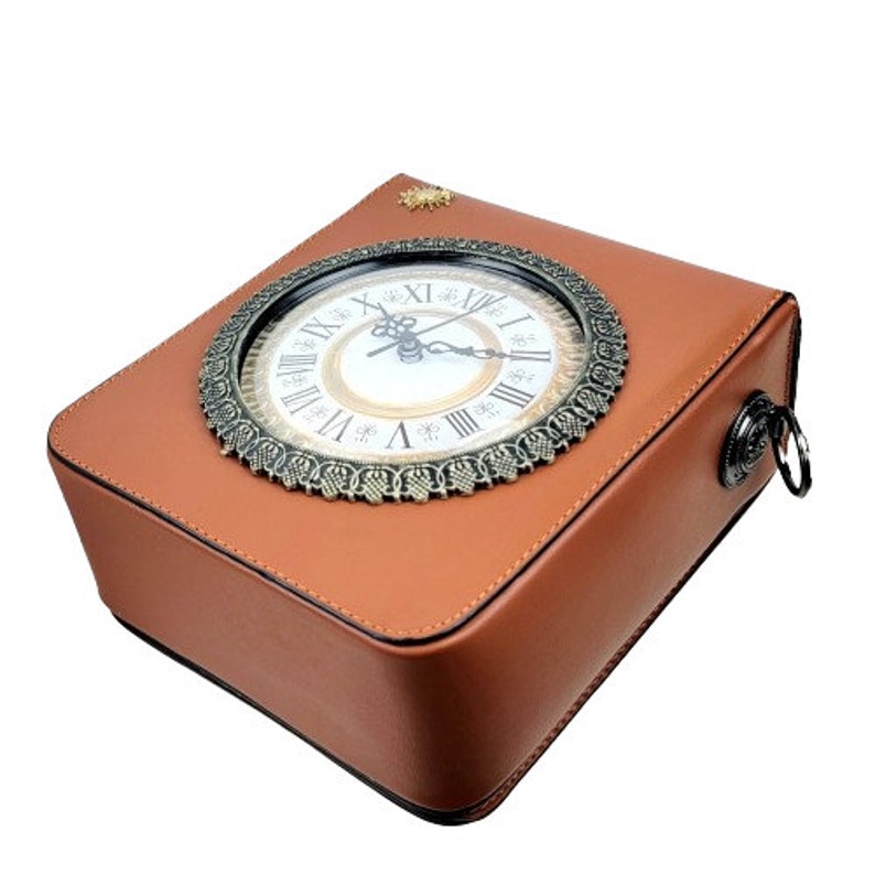 Handmade Embroidered Clock Design Ladies Crossbody Bag With Long Strap ...