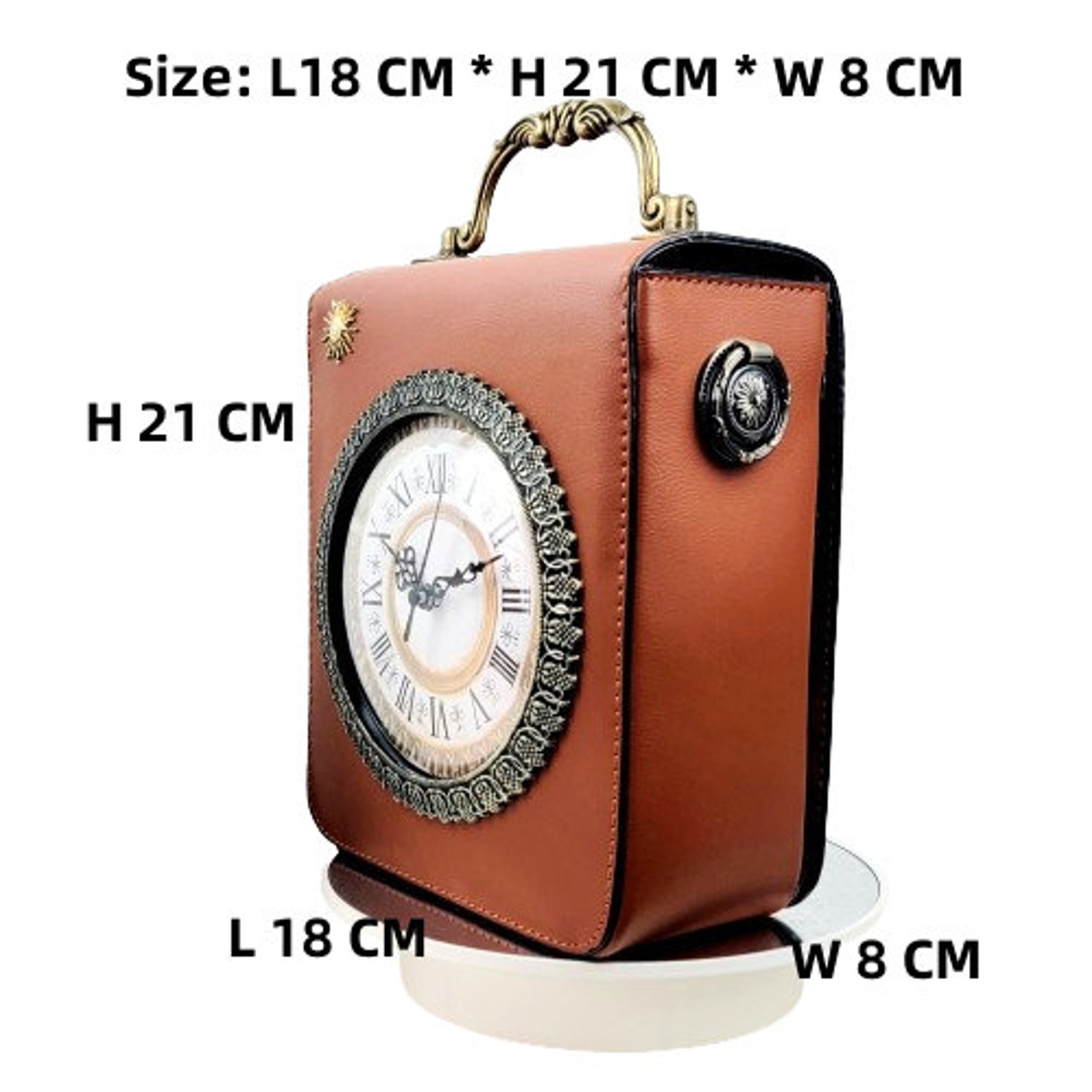 Handmade Embroidered Clock Design Ladies Crossbody Bag With Long Strap ...