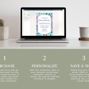 Editable Preppy Colorful Birthday Party Shower Invitation Design ...