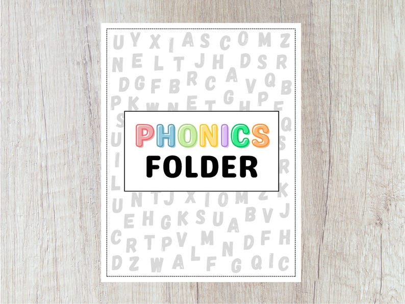 Phonics Folder Printable PDF, Digital Download, Kindergarten Phonics ...