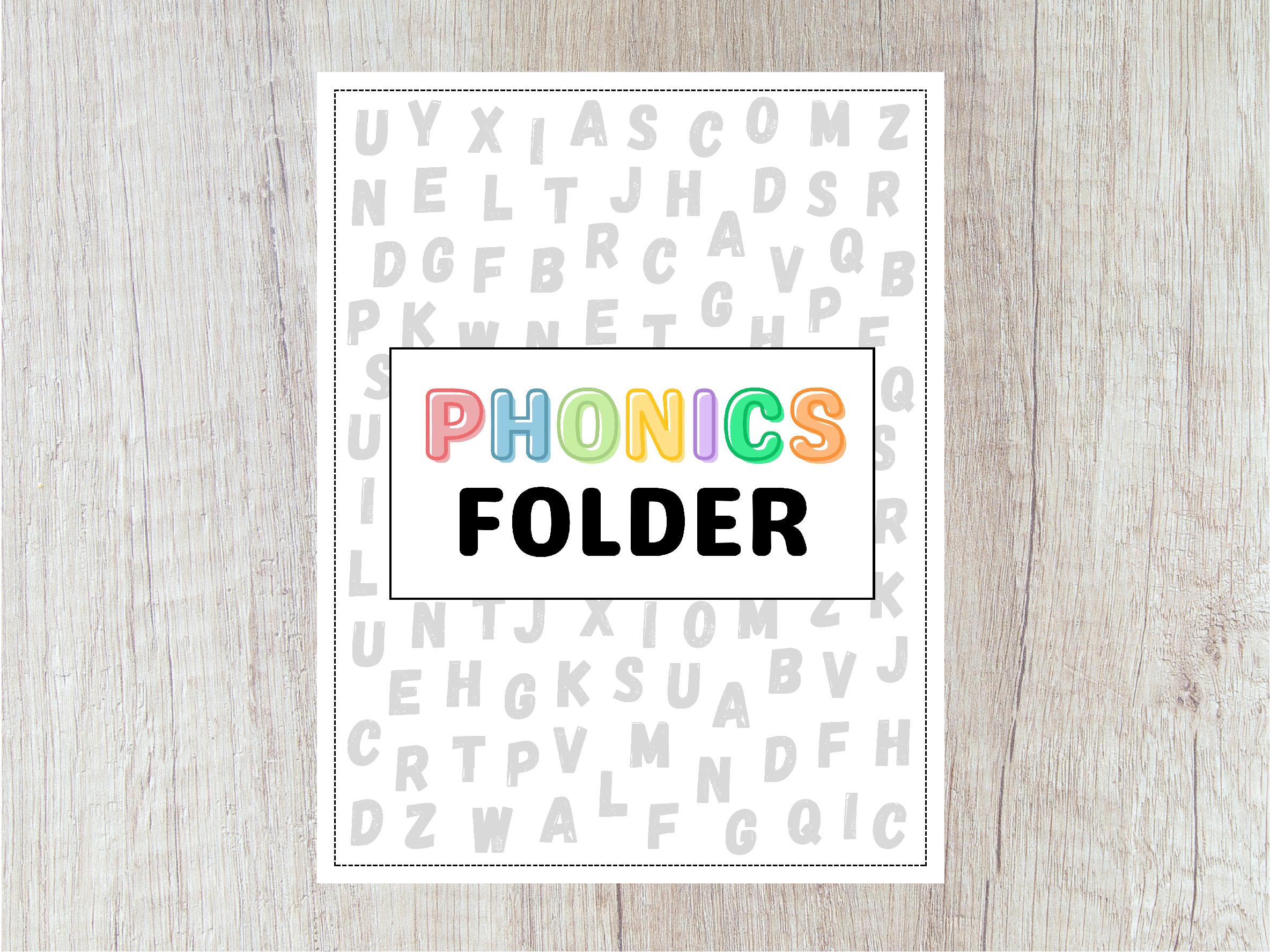 Phonics Folder Printable PDF, Digital Download, Kindergarten Phonics ...