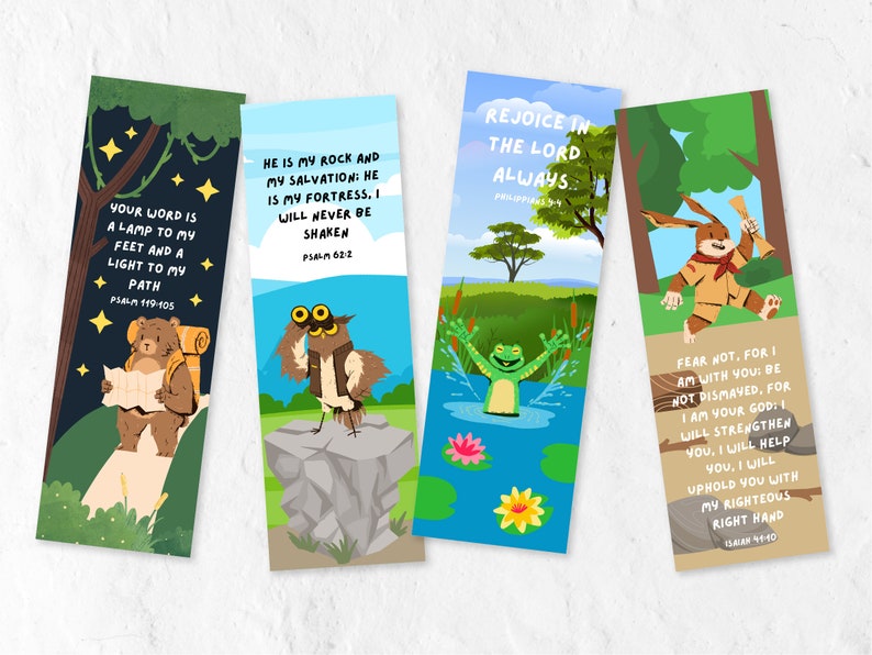 Printable Bible Bookmarks for Kids, Christian Bookmarks, Bible Verses ...