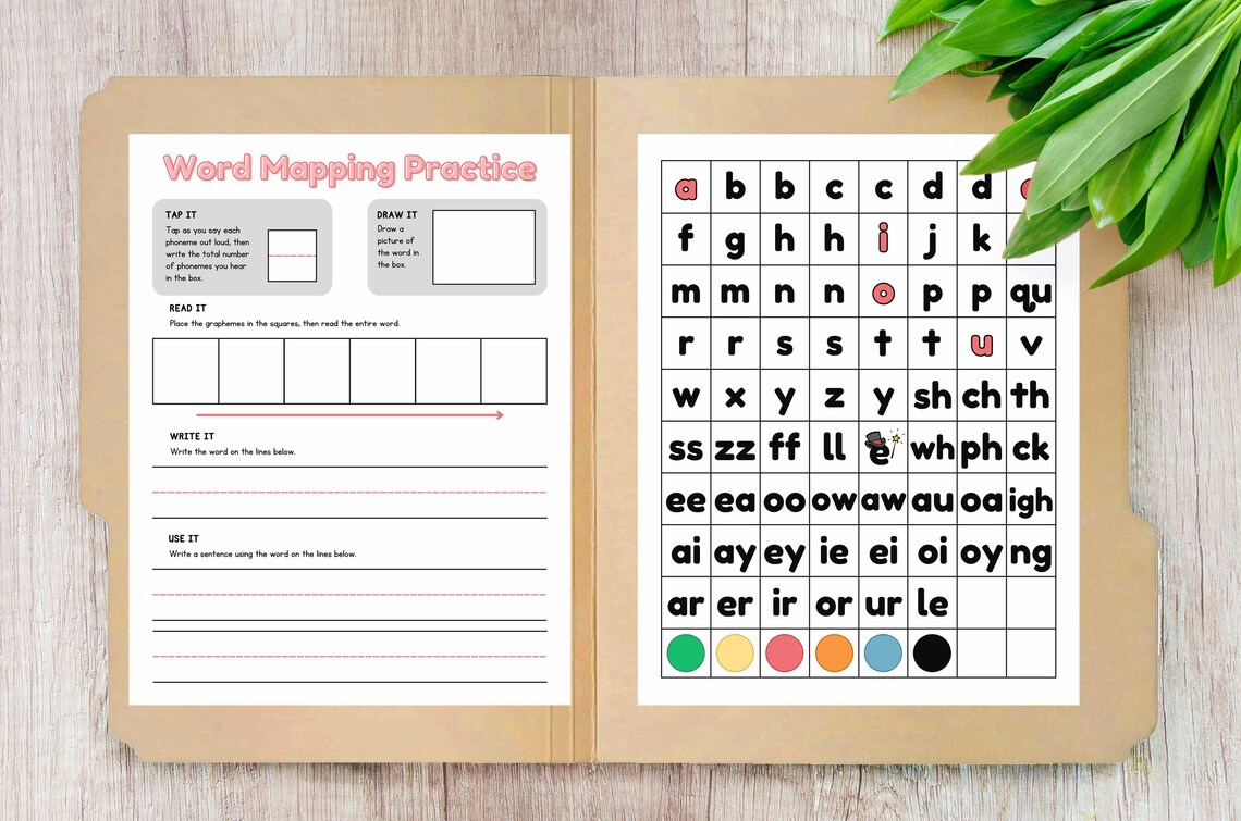 Phonics Folder Printable PDF, Digital Download, Kindergarten Phonics ...