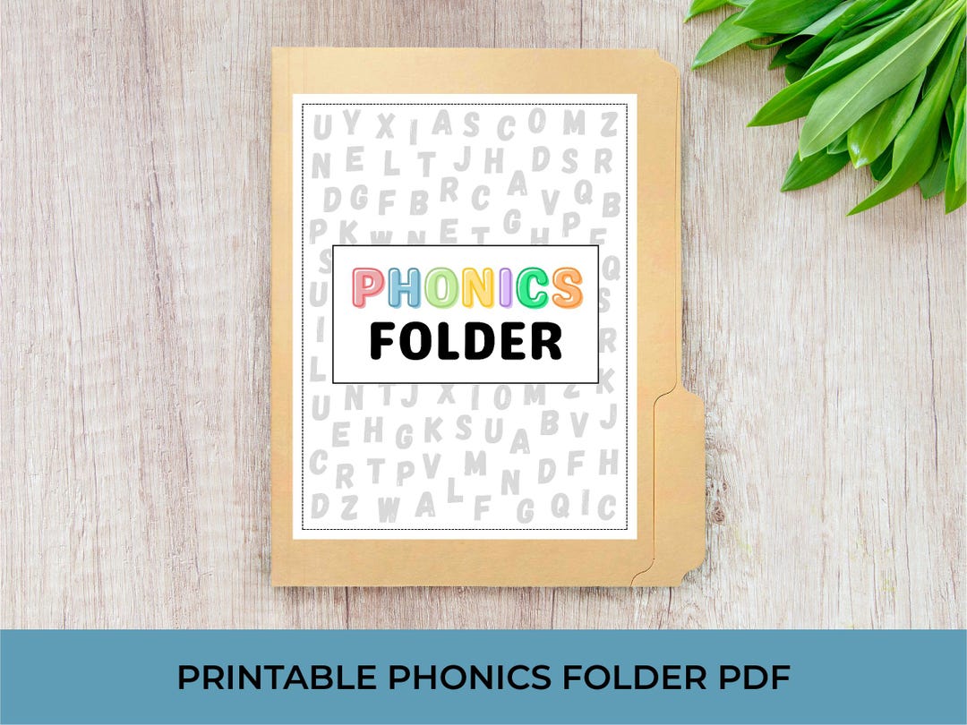 Phonics Folder Printable PDF, Digital Download, Kindergarten Phonics ...