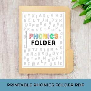 Phonics Folder Printable PDF, Digital Download, Kindergarten Phonics ...