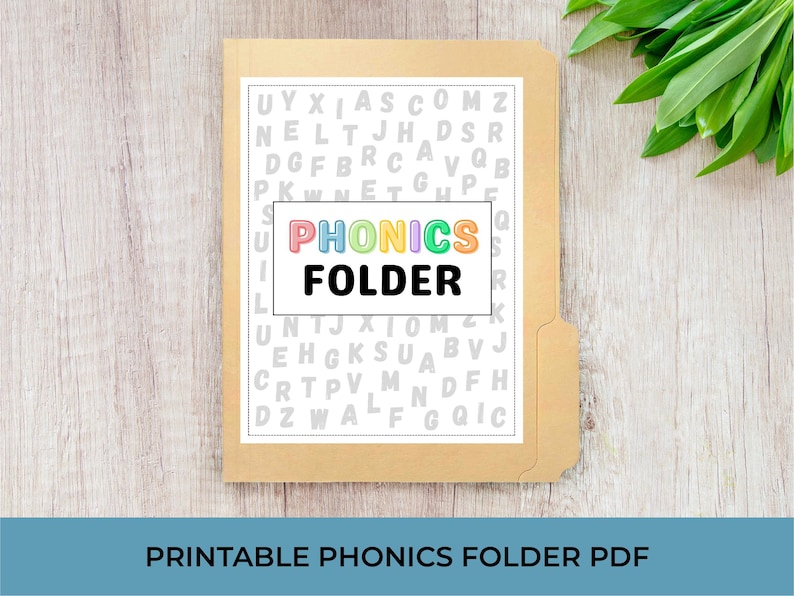 Phonics Folder Printable PDF, Digital Download, Kindergarten Phonics ...