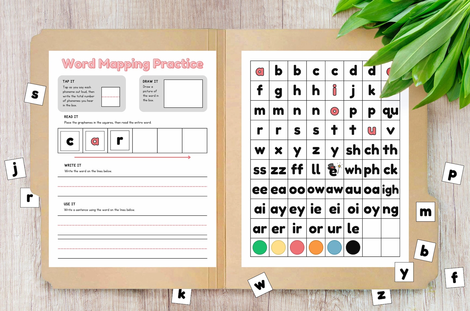 Phonics Folder Printable PDF, Digital Download, Kindergarten Phonics ...