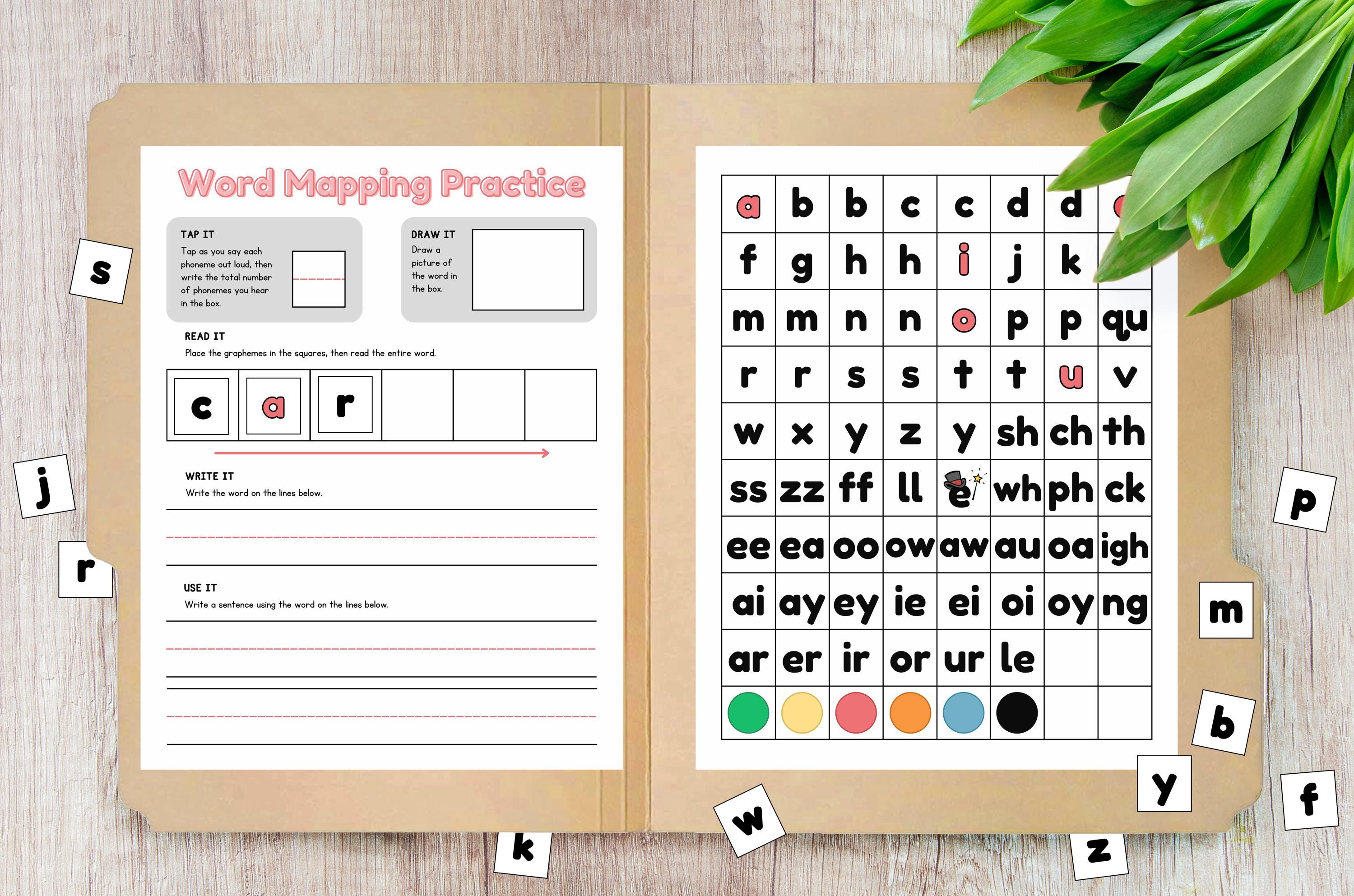 Phonics Folder Printable PDF, Digital Download, Kindergarten Phonics ...
