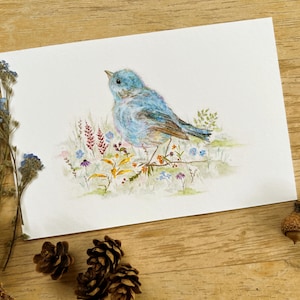 Bluebird Art, Bluebird Art Print, Bluebird Painting, Spring Art ...